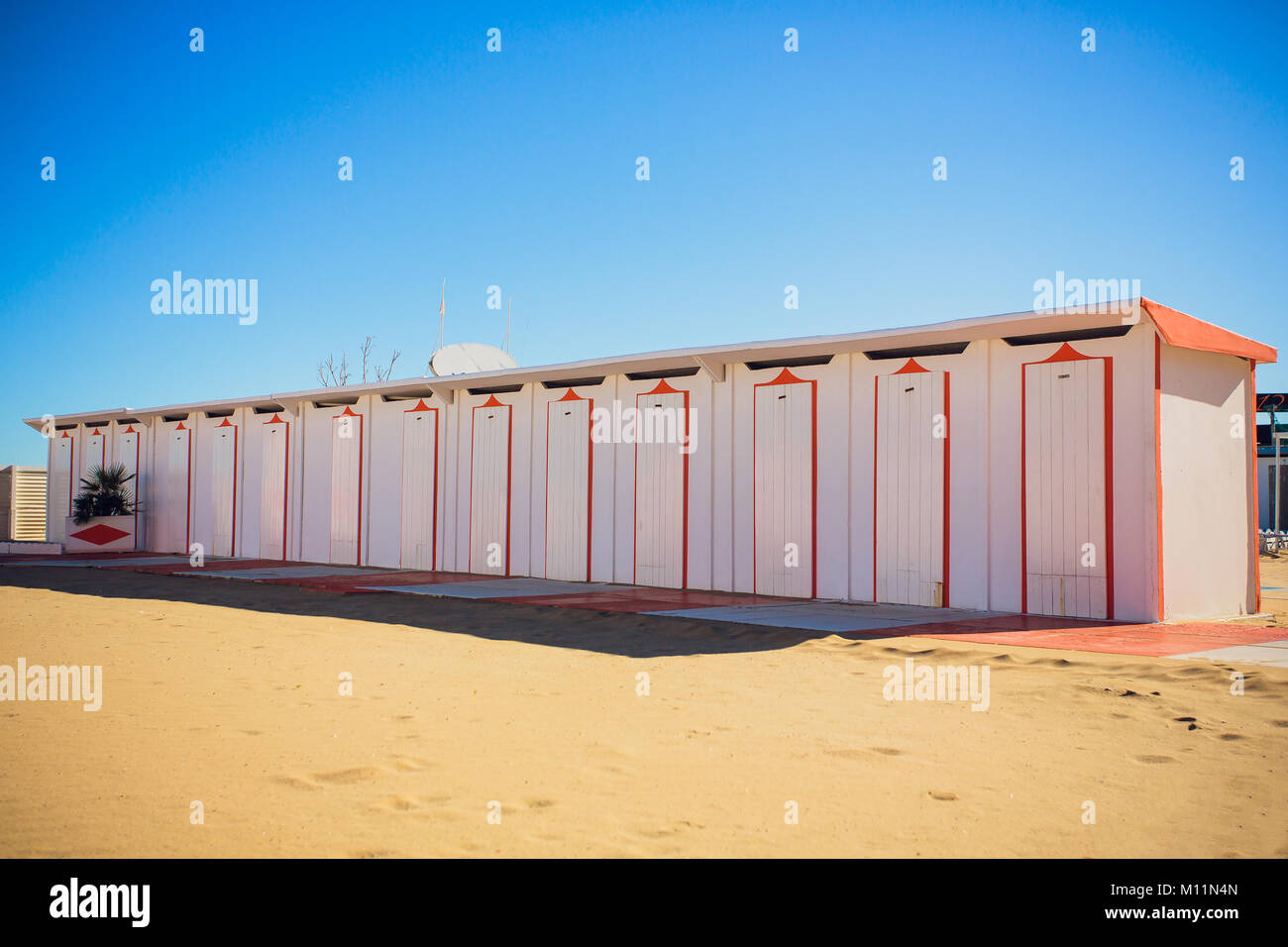 beach changing rooms blue cabin sea dressing room lockers room Stock ...