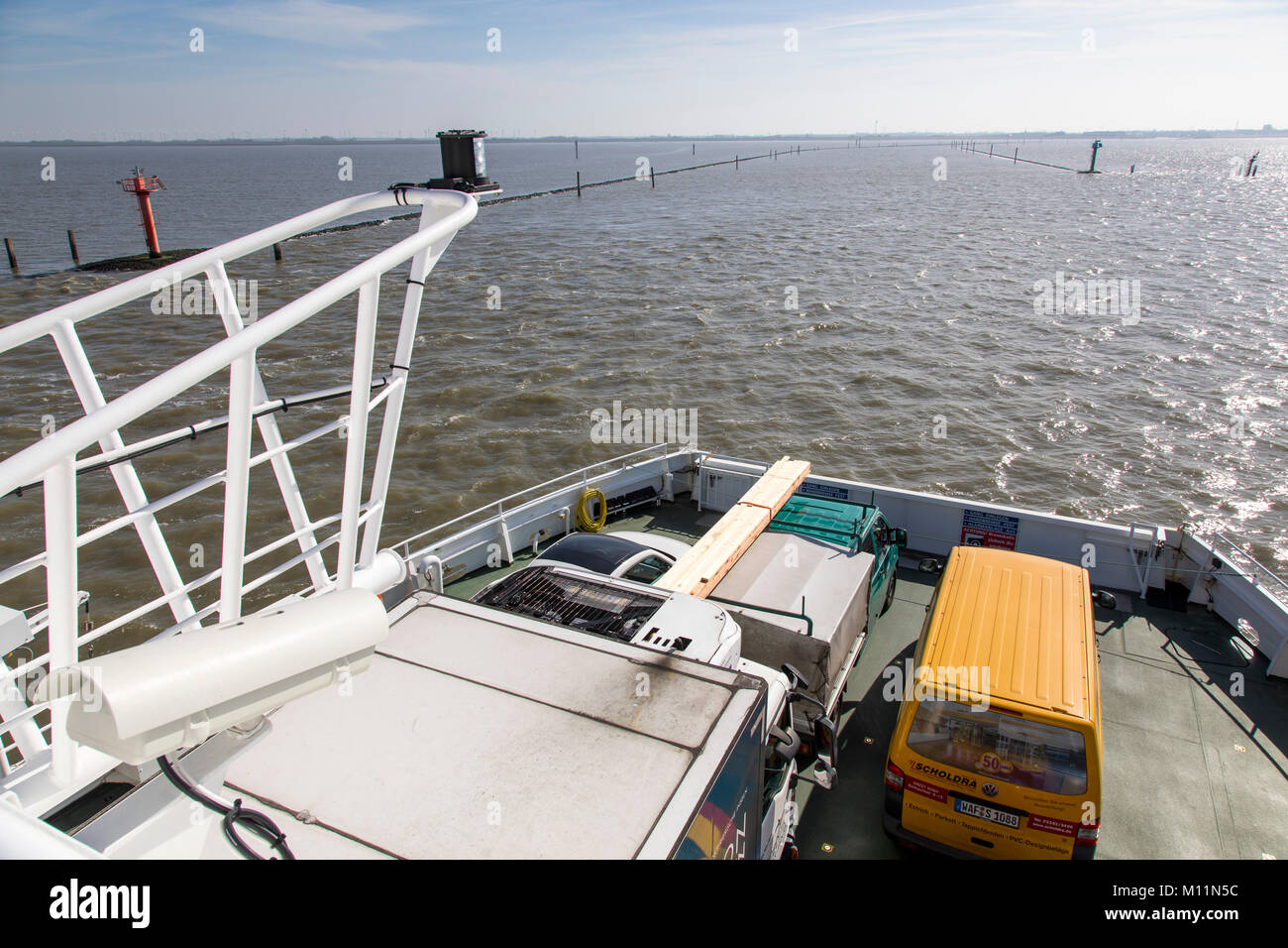 North Sea island Norderney, East Frisia, Germany, ferry from the ...