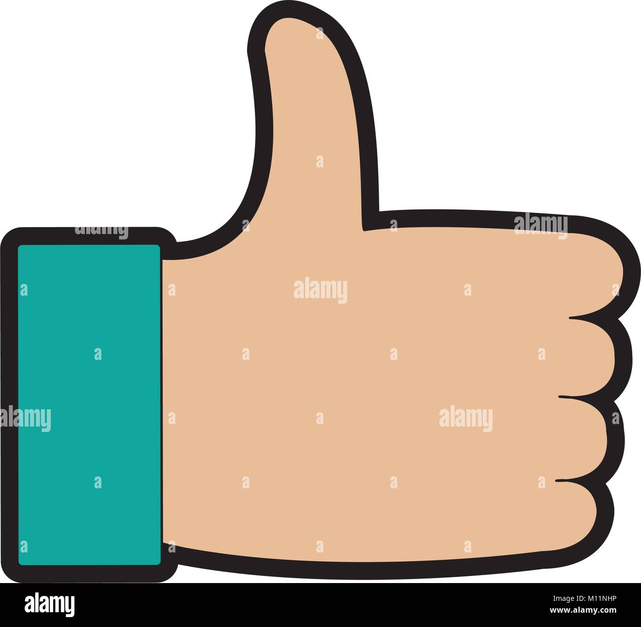 Thumbs up of human hand and finger theme Isolated design Vector ...