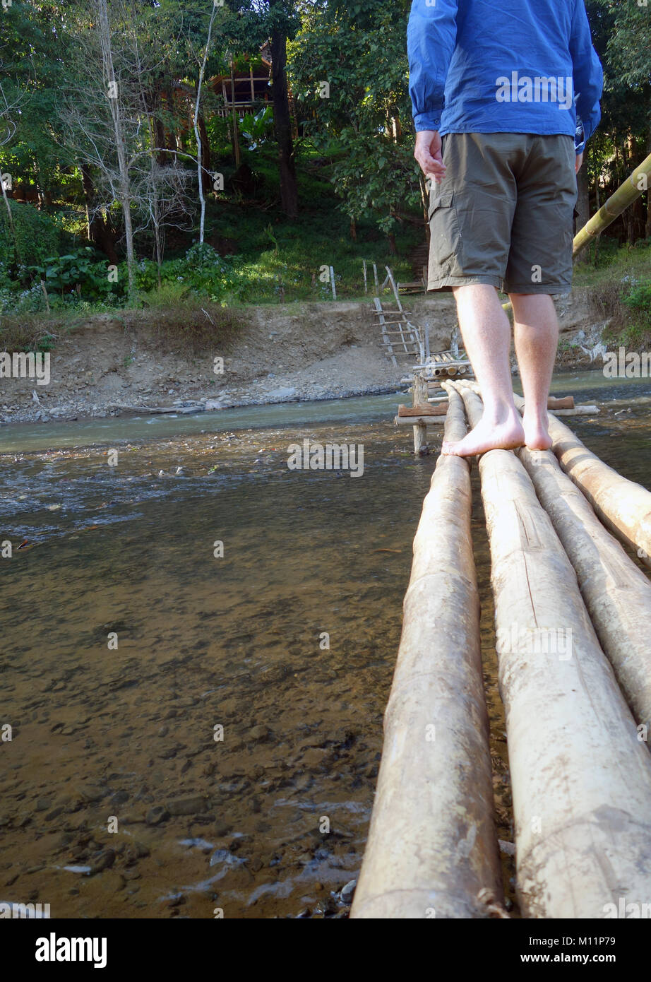 Asian bamboo bridge hi-res stock photography and images - Alamy