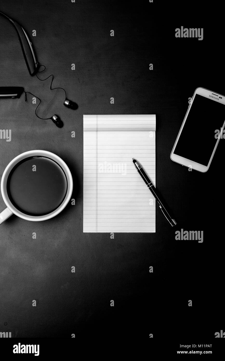 Flat white coffee paper Black and White Stock Photos & Images - Alamy