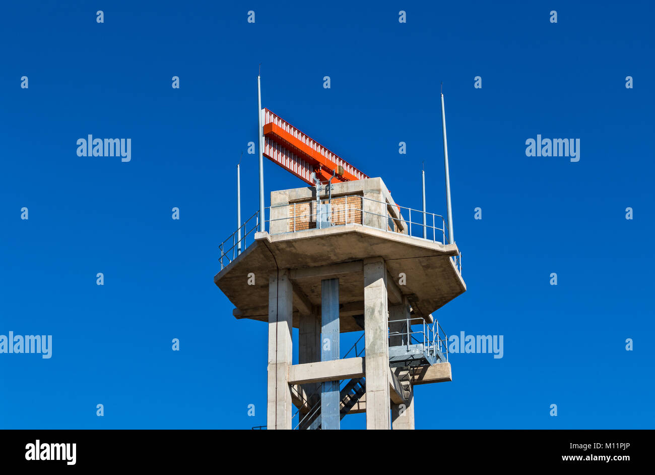 Aviation radar in Africa for military use against the blue sky Stock ...