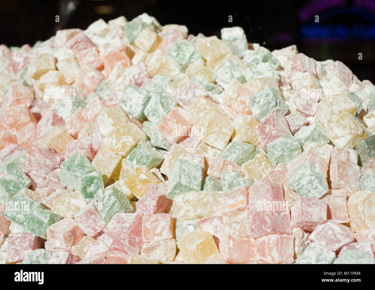 Load of traditional turkish delight lokum candy Stock Photo - Alamy