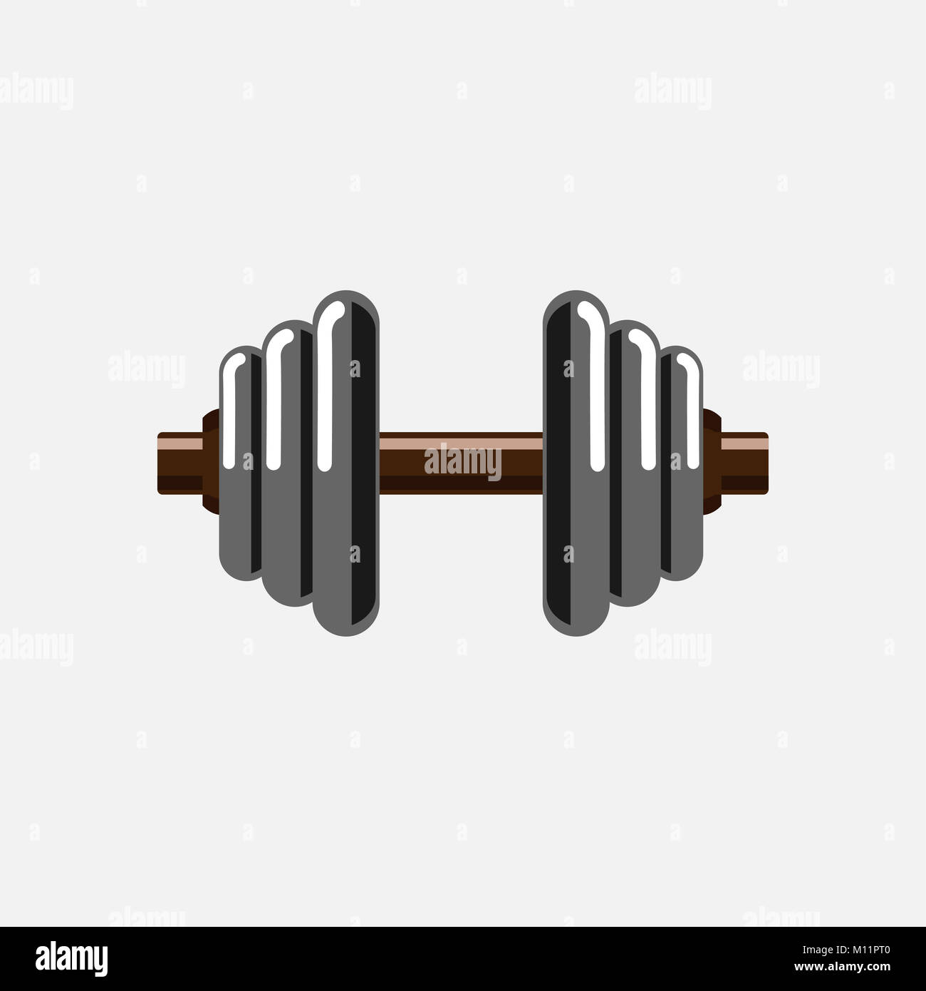 dumbbell icon vector, solid logo Stock Photo - Alamy