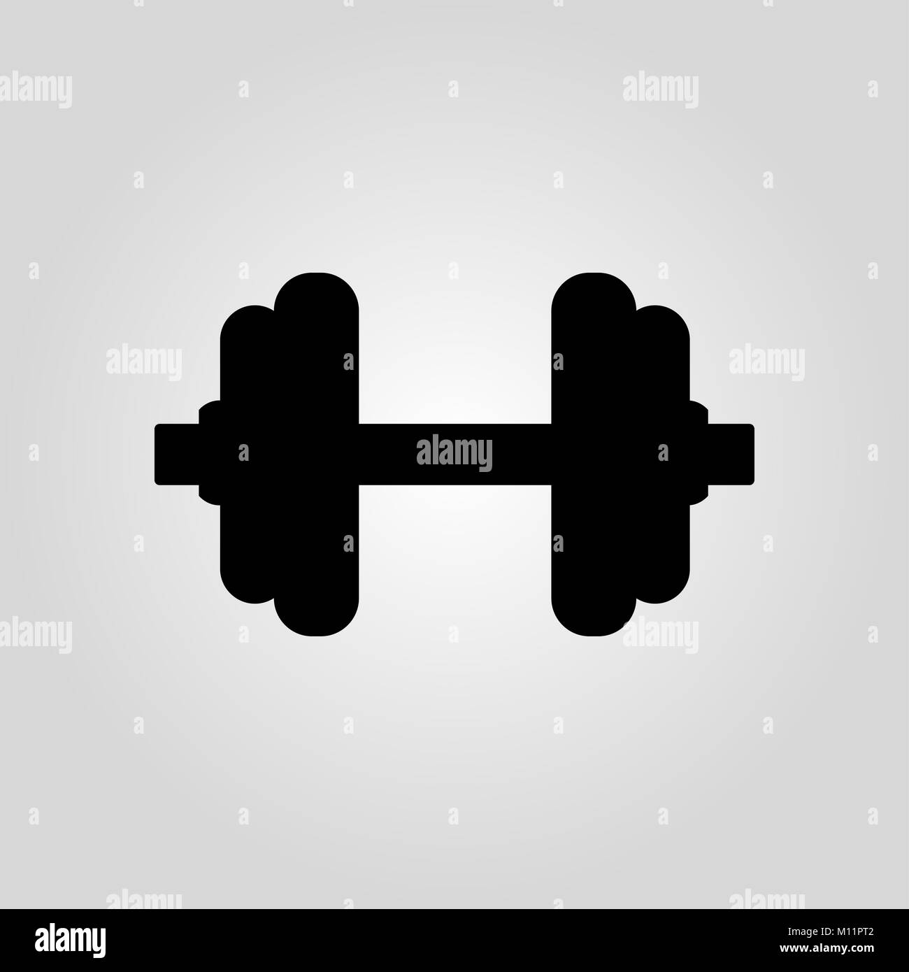 dumbbell icon vector, solid logo Stock Photo - Alamy