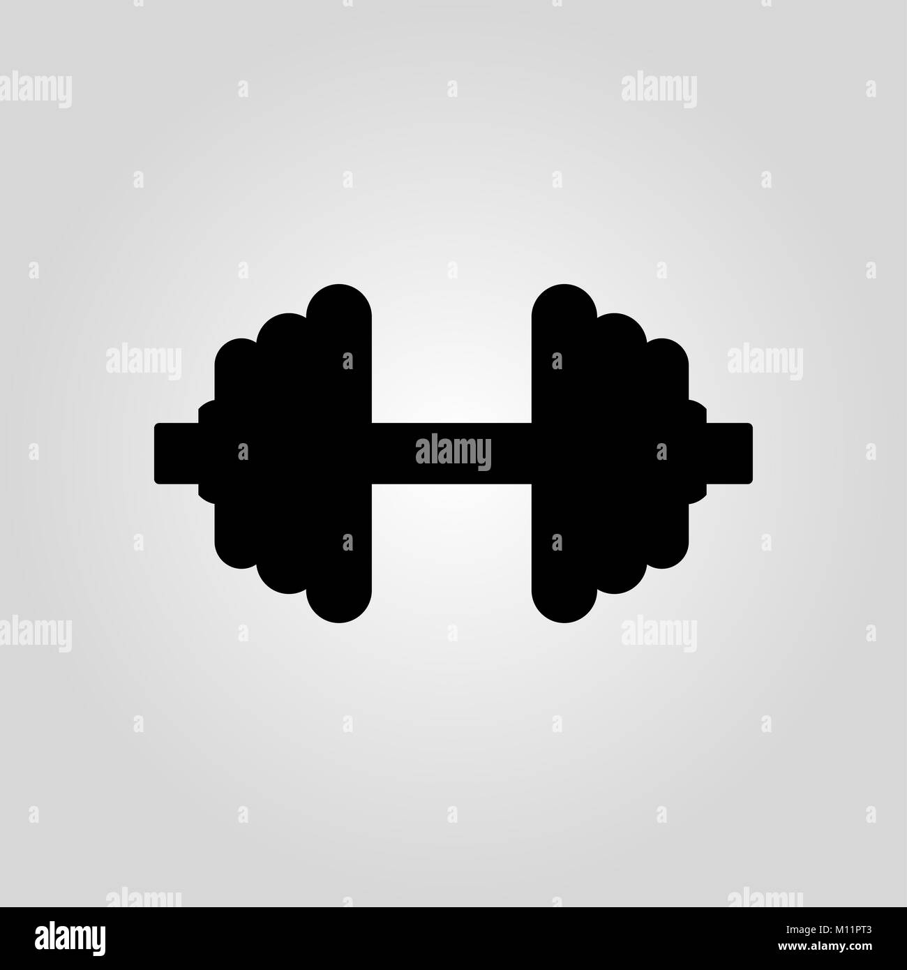 dumbbell icon vector, solid logo Stock Photo - Alamy