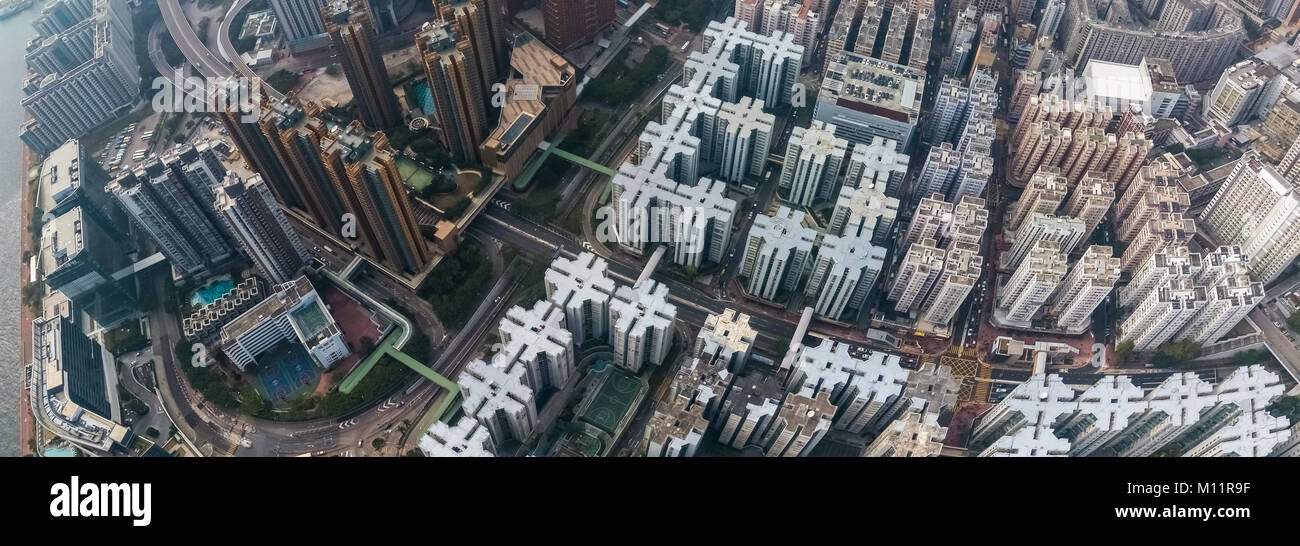 Private housing of Hong Kong from drone view Stock Photo - Alamy