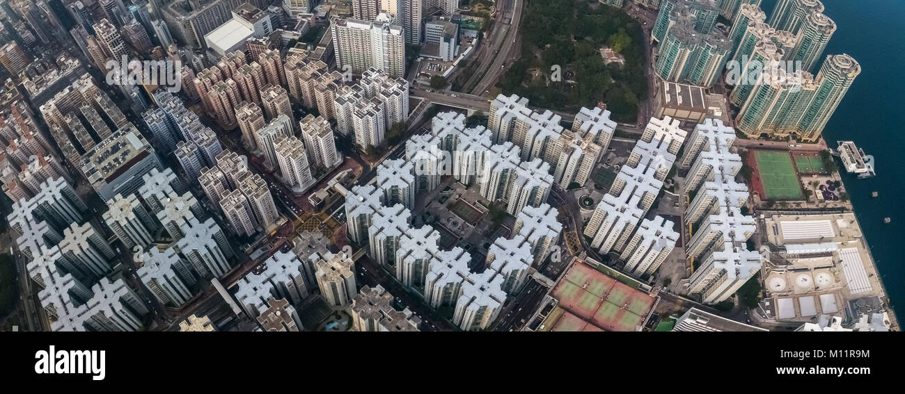 Private housing of Hong Kong from drone view Stock Photo - Alamy