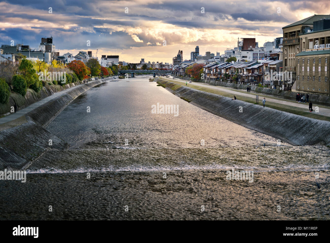License available at MaximImages.com - Kamo River, Kamo-gawa, with ...