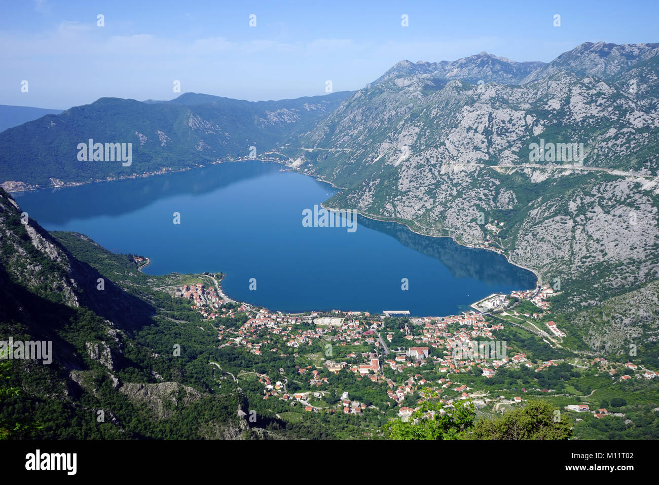 View of Risan and Kotor bay in Montenegro Stock Photo - Alamy