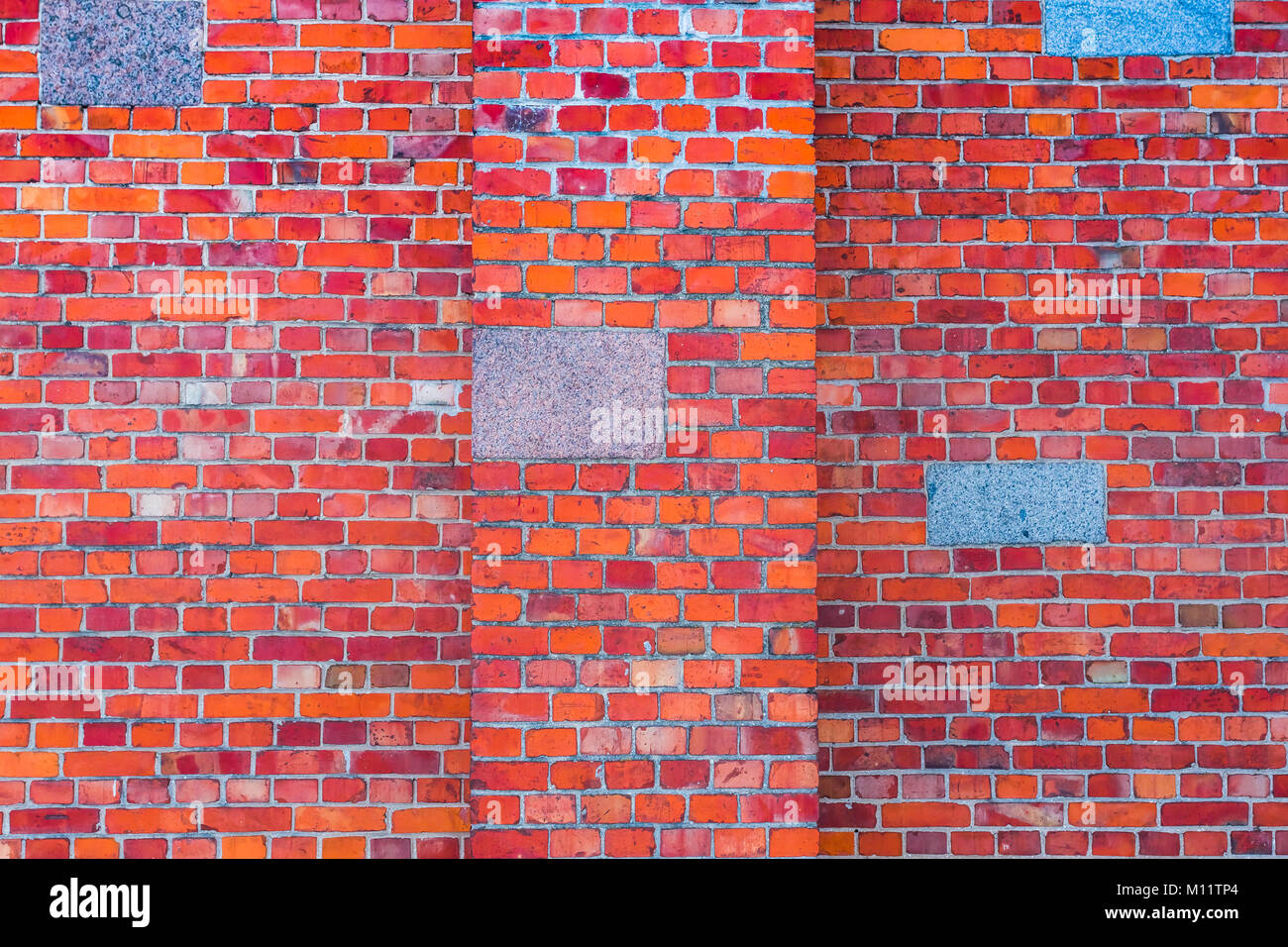 Old red brick wall texture background pattern Stock Photo - Alamy