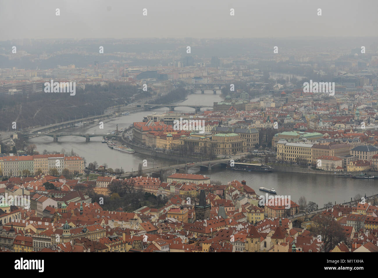 Prague from above hi-res stock photography and images - Alamy