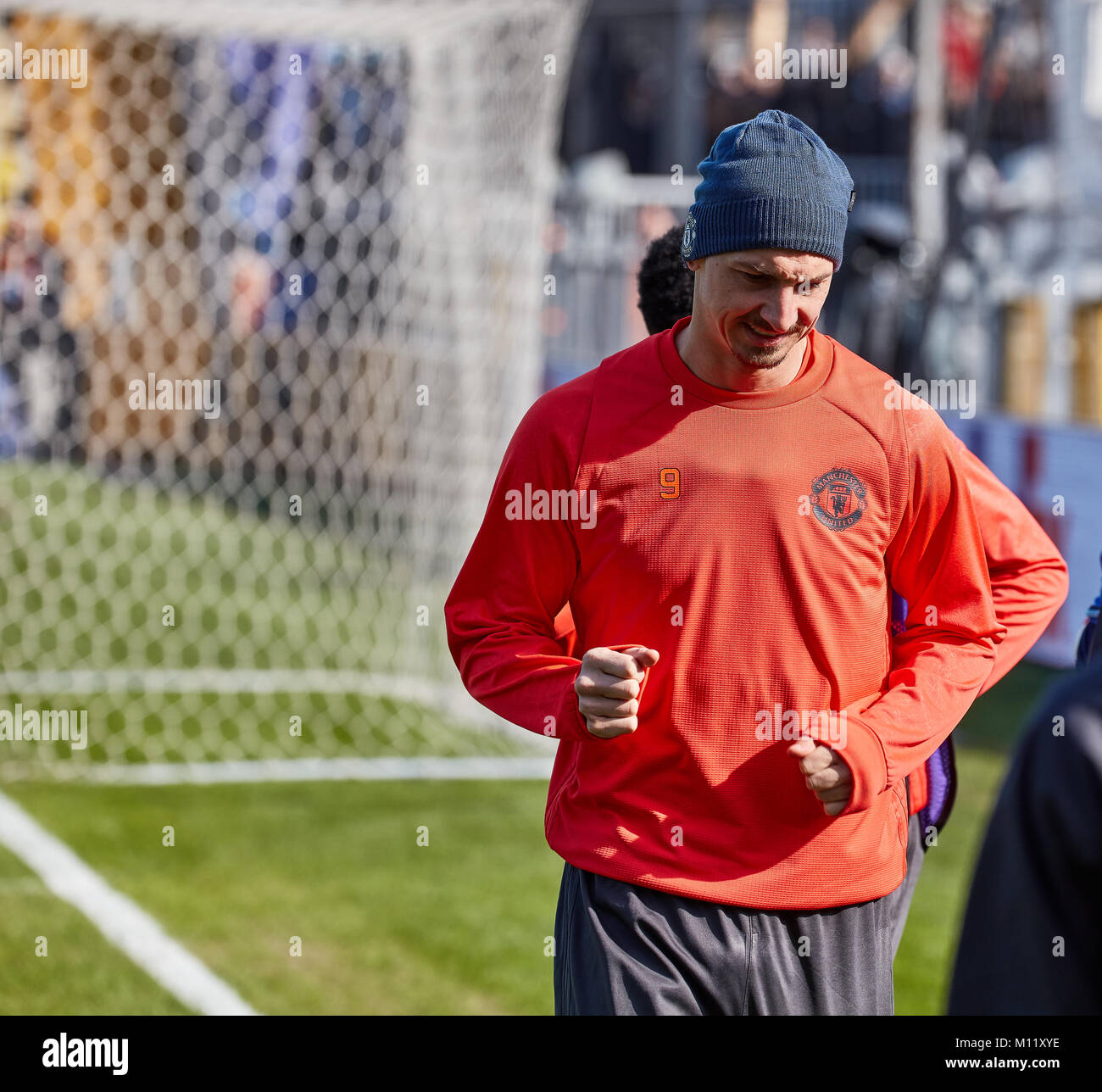 Zlatan Ibrahimovic (Feyenoord) on during training session before match ...