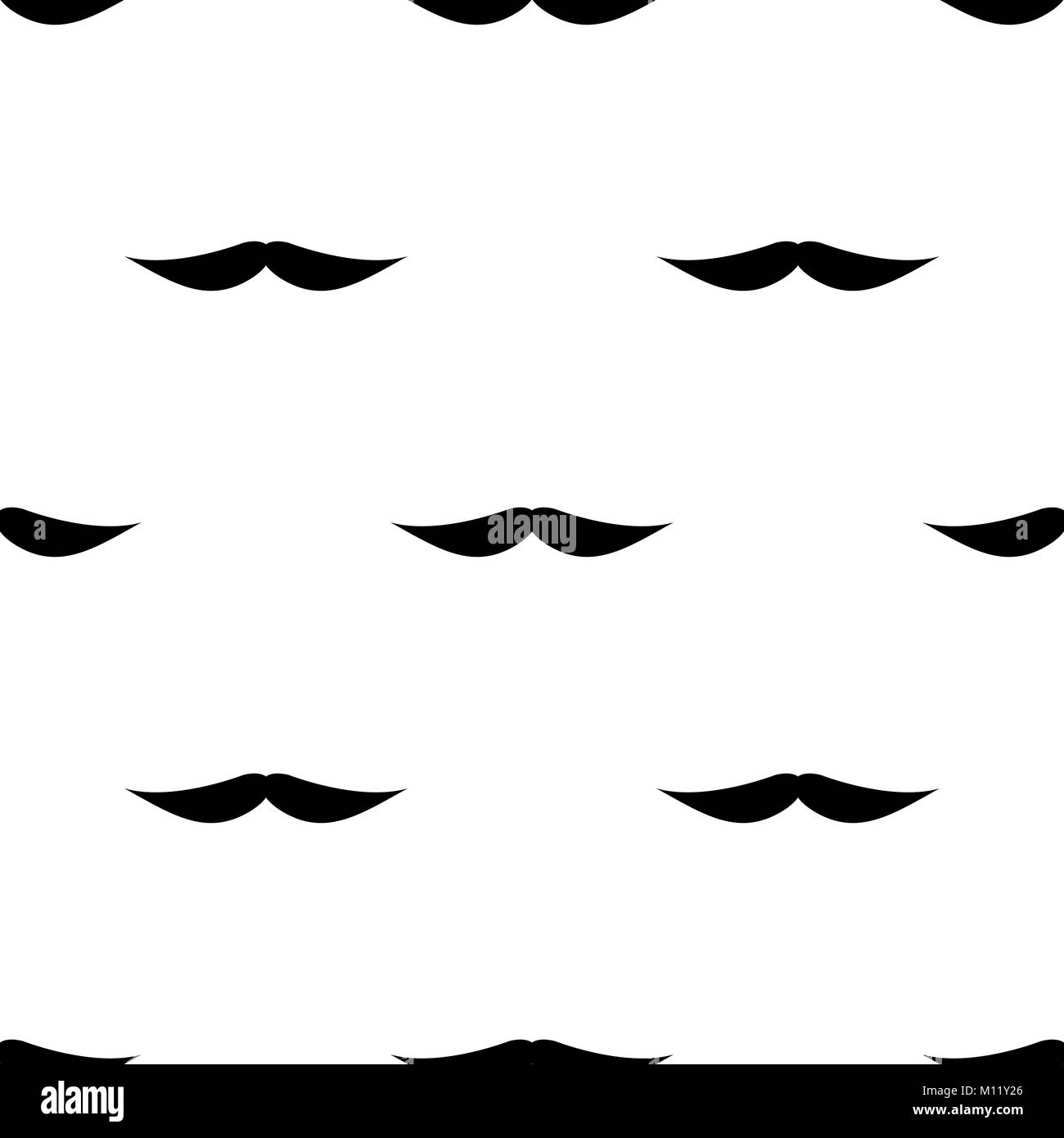 Seamless background, mustache on white background Stock Vector Image ...