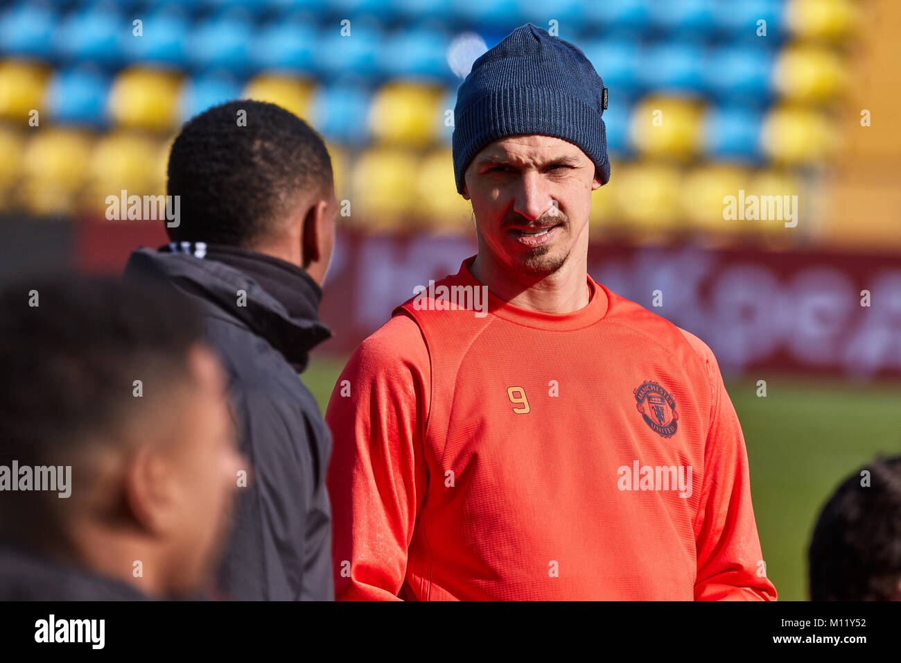 Zlatan Ibrahimovic (Feyenoord) on during training session before match ...