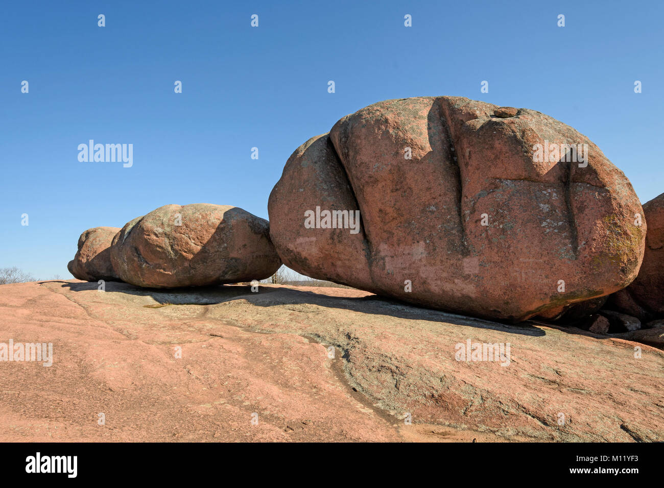 Granite Boulders on a Granite Outcrop in Elephant Rocks State Park in ...