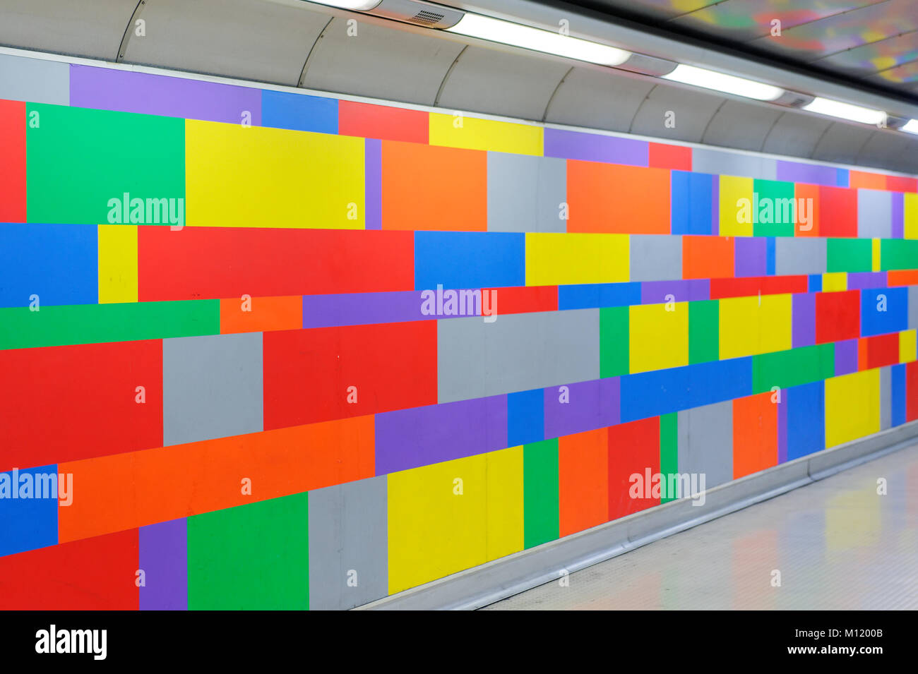 Art in Naples subway station, Napoli, Dante metro station Stock Photo ...