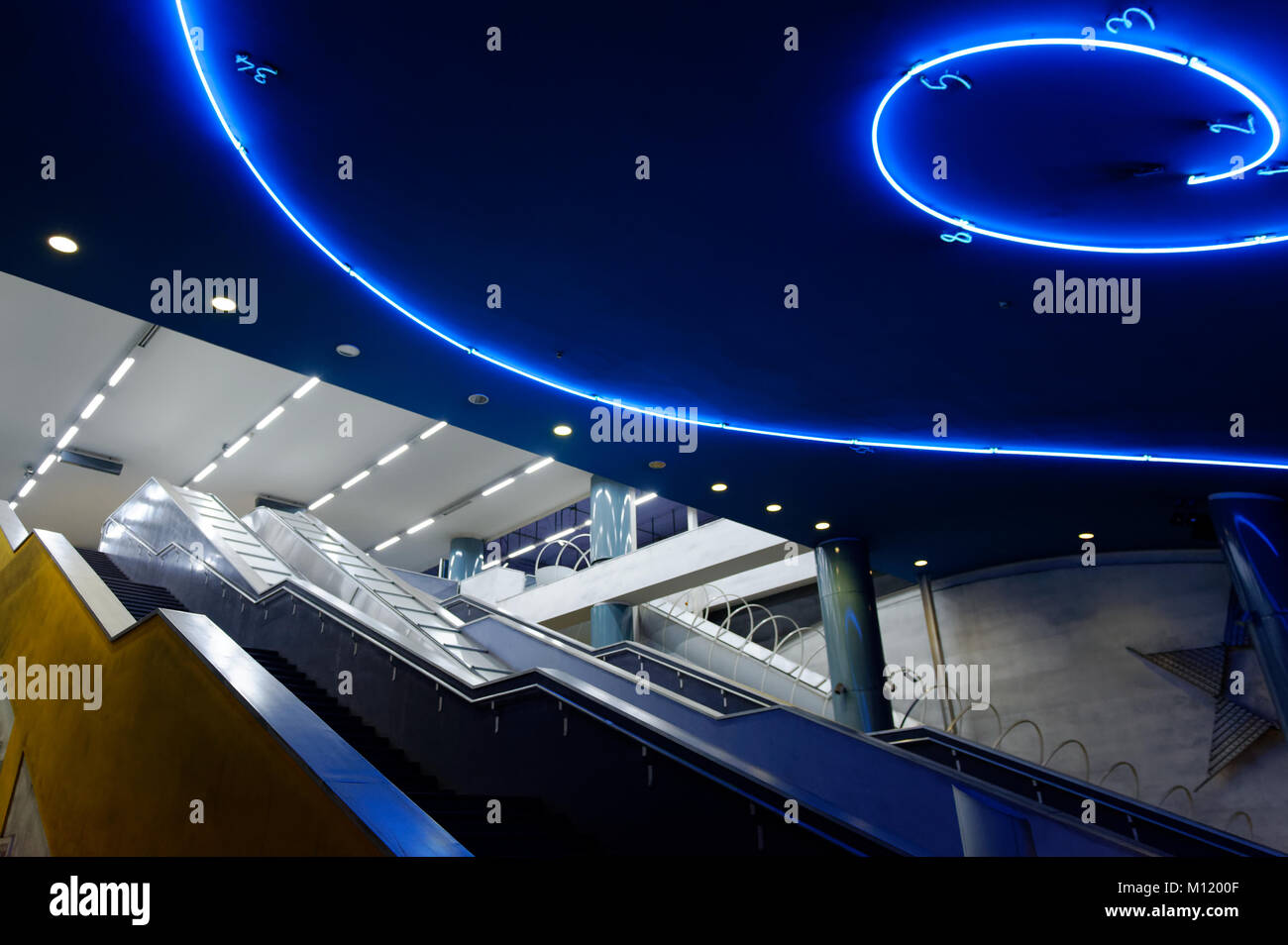 Art in Naples subway station, Napoli, Dante metro station Stock Photo ...