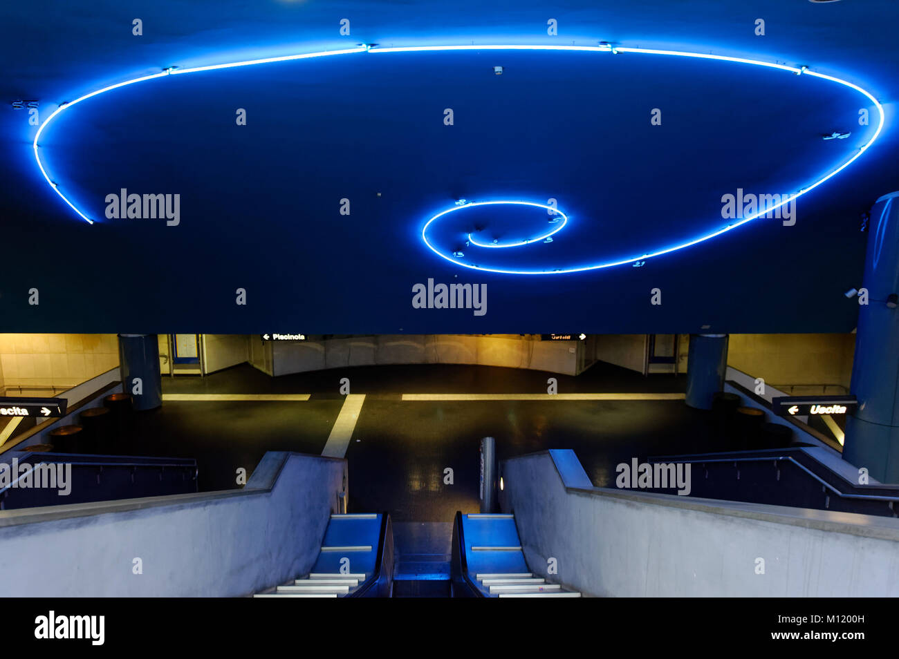 Art in Naples subway station, Napoli, Dante metro station Stock Photo ...