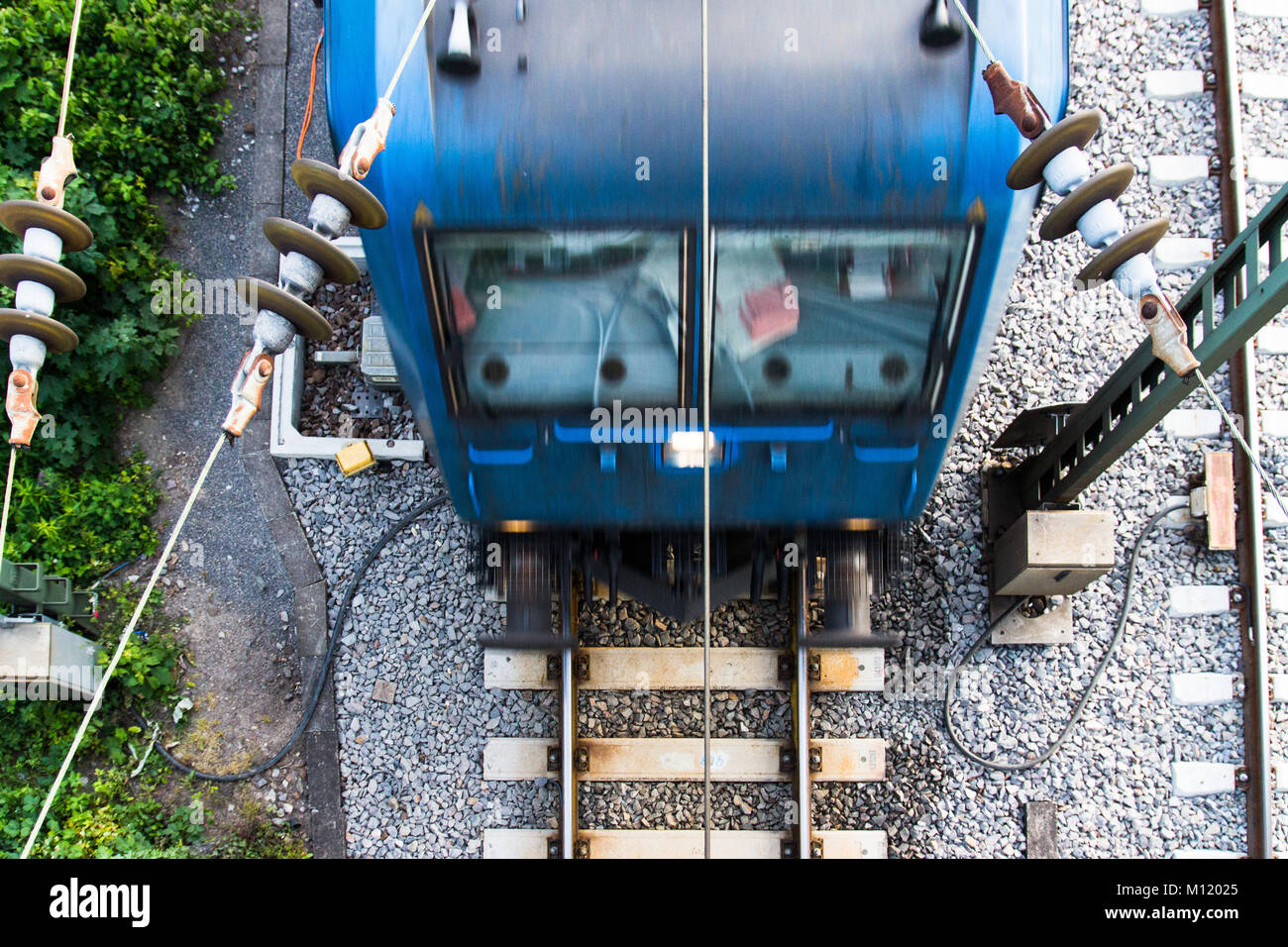 Locomotive captured from above Stock Photo - Alamy