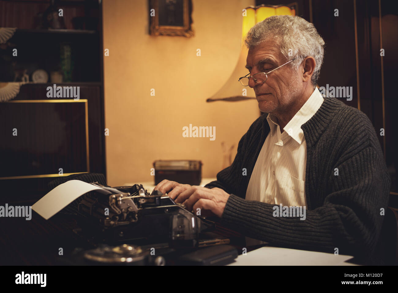 Man Writing And Old Fashioned Desk Stock Photos & Man Writing And Old ...
