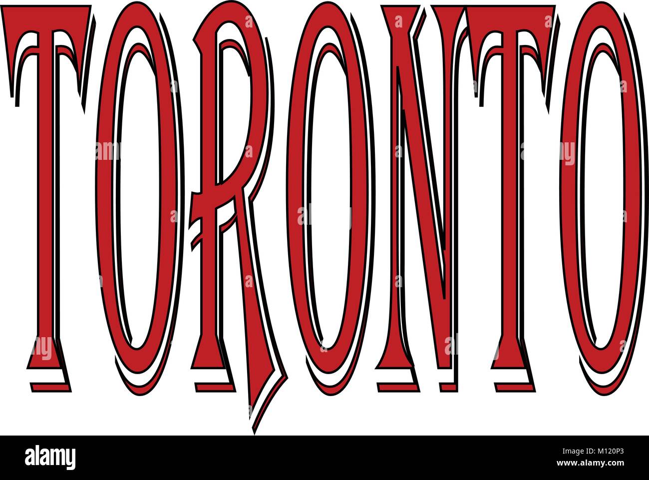 Toronto text sign illustration on white Background Stock Vector Image ...