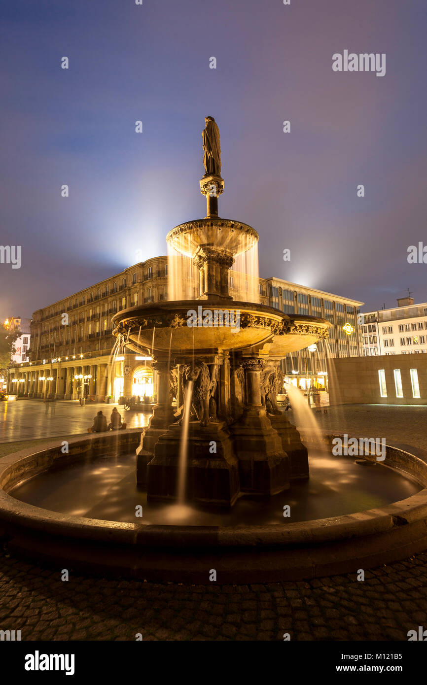 Germany, Cologne, the Petrus fountain on the Pope terrace at the south ...