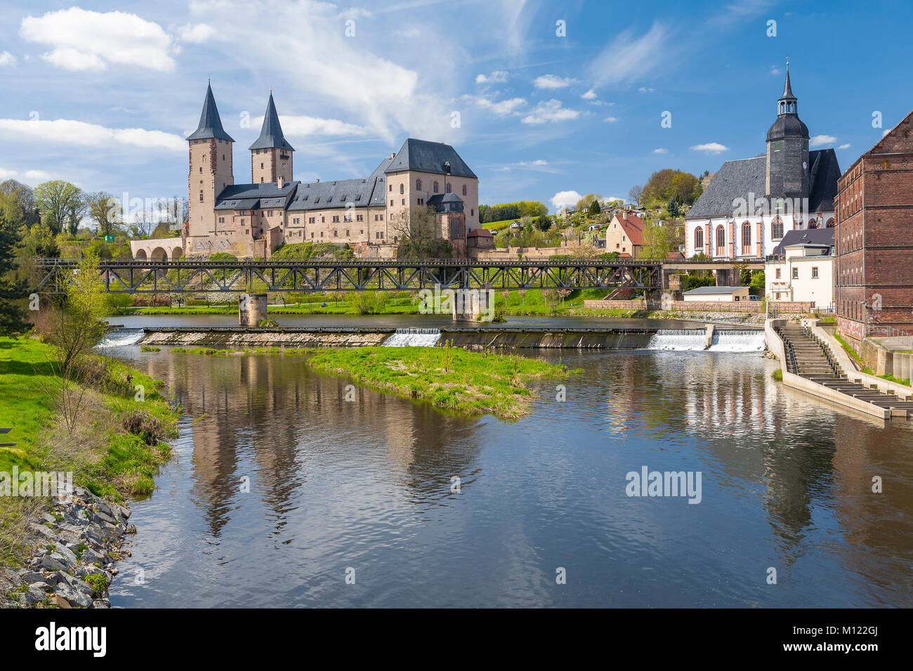 Castle Rochlitz With River Zwickauer Mulde On The Right St Peter S