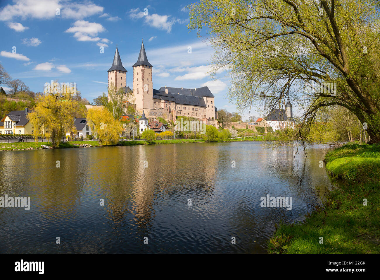 Castle Rochlitz,St. Peter's Church,Zwickauer Mulde river,Rochlitz ...
