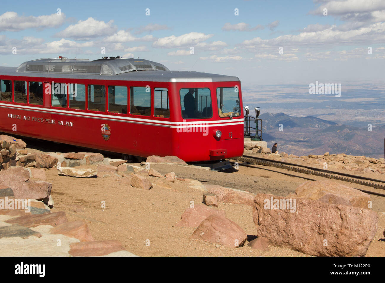 Pikes peak cog railway train hi-res stock photography and images - Alamy