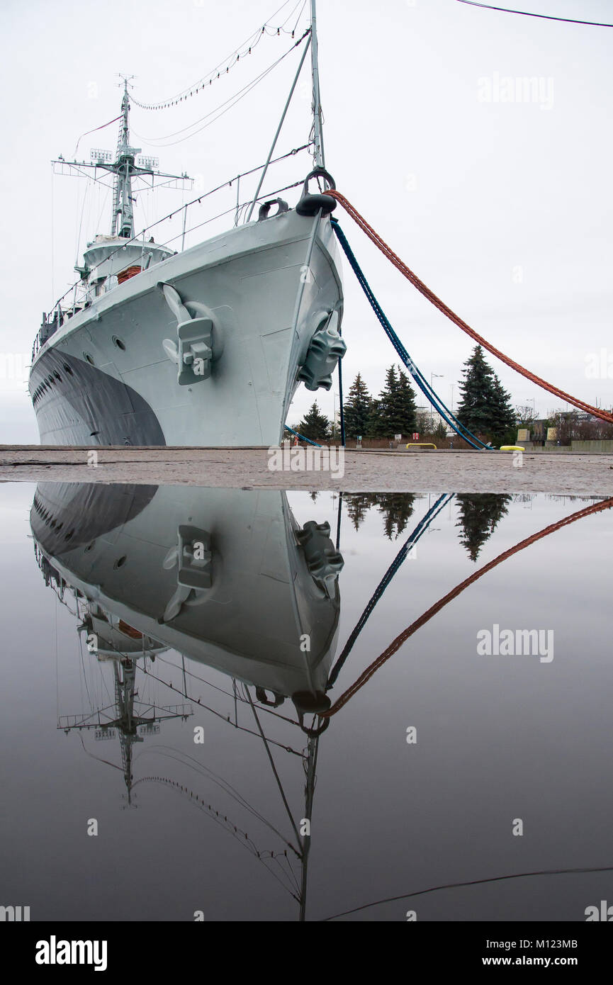 Museum ship ORP Blyskawica is a Grom class destroyer which served in ...