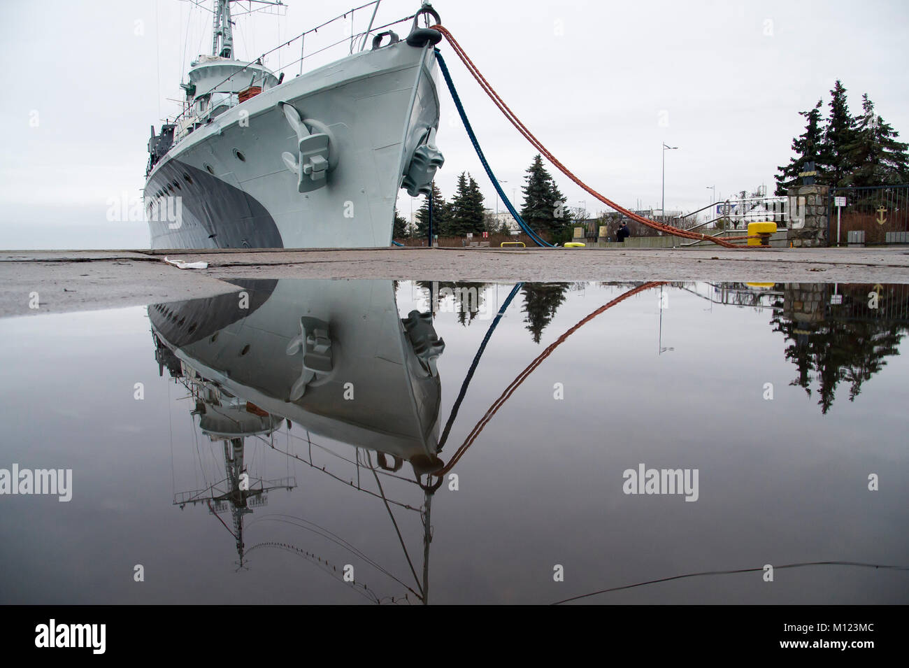 Museum ship ORP Blyskawica is a Grom class destroyer which served in ...