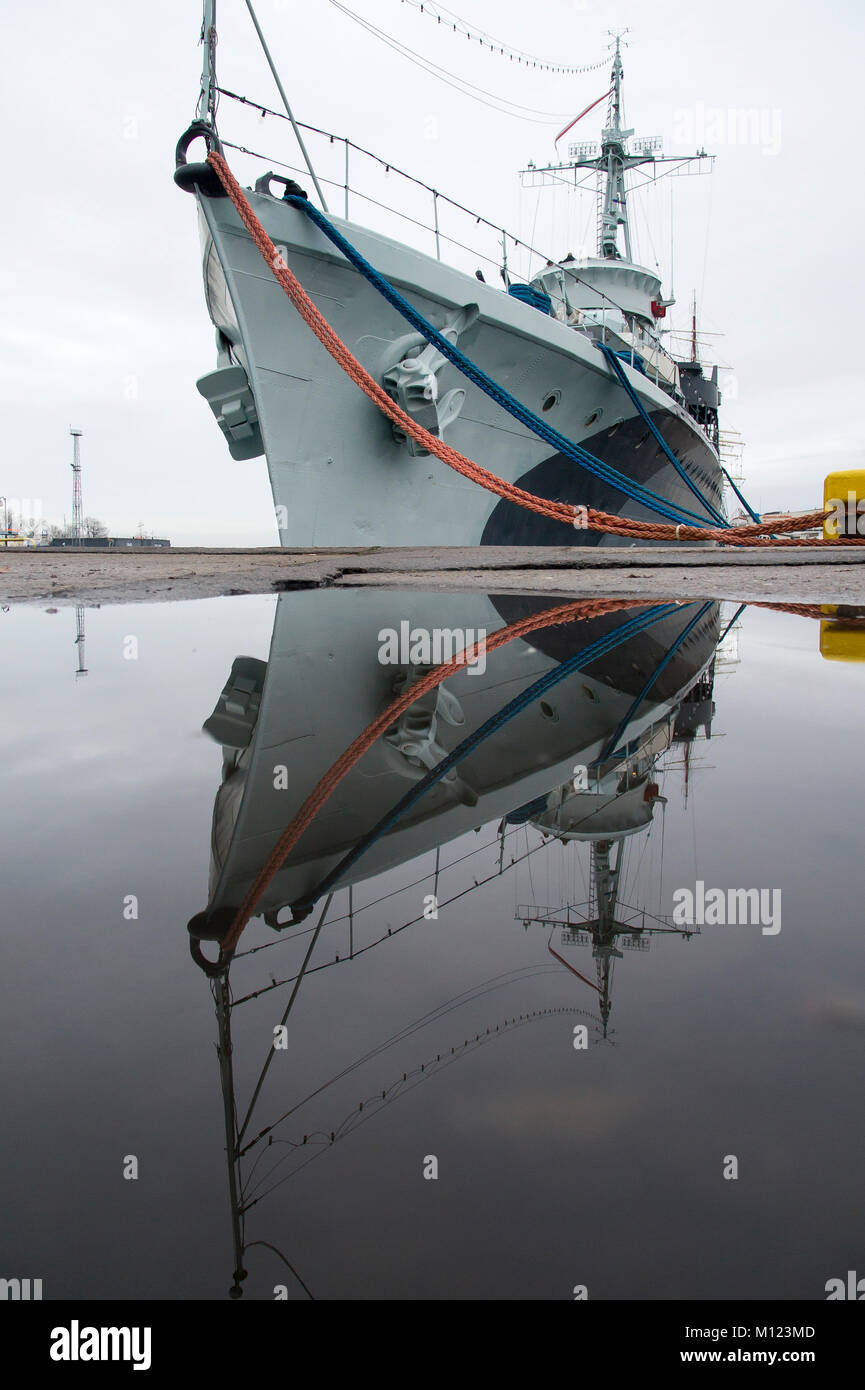 Museum ship ORP Blyskawica is a Grom class destroyer which served in ...