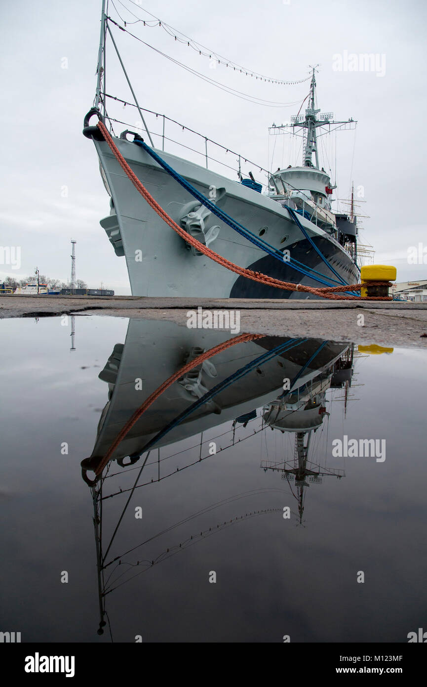 Museum ship ORP Blyskawica is a Grom class destroyer which served in ...