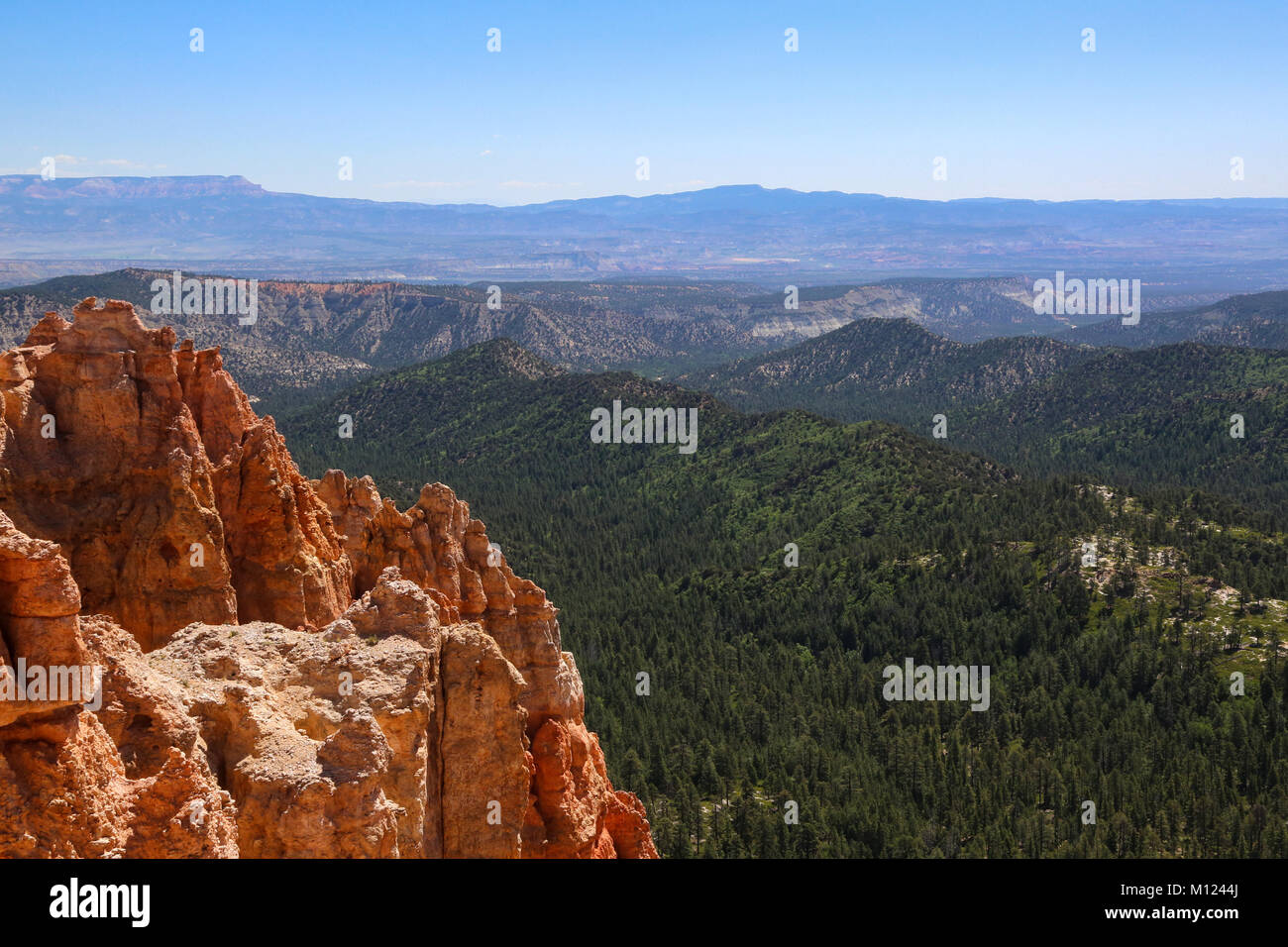 A view from a 8750' observation point of Black Birch Canyon in Bryce ...