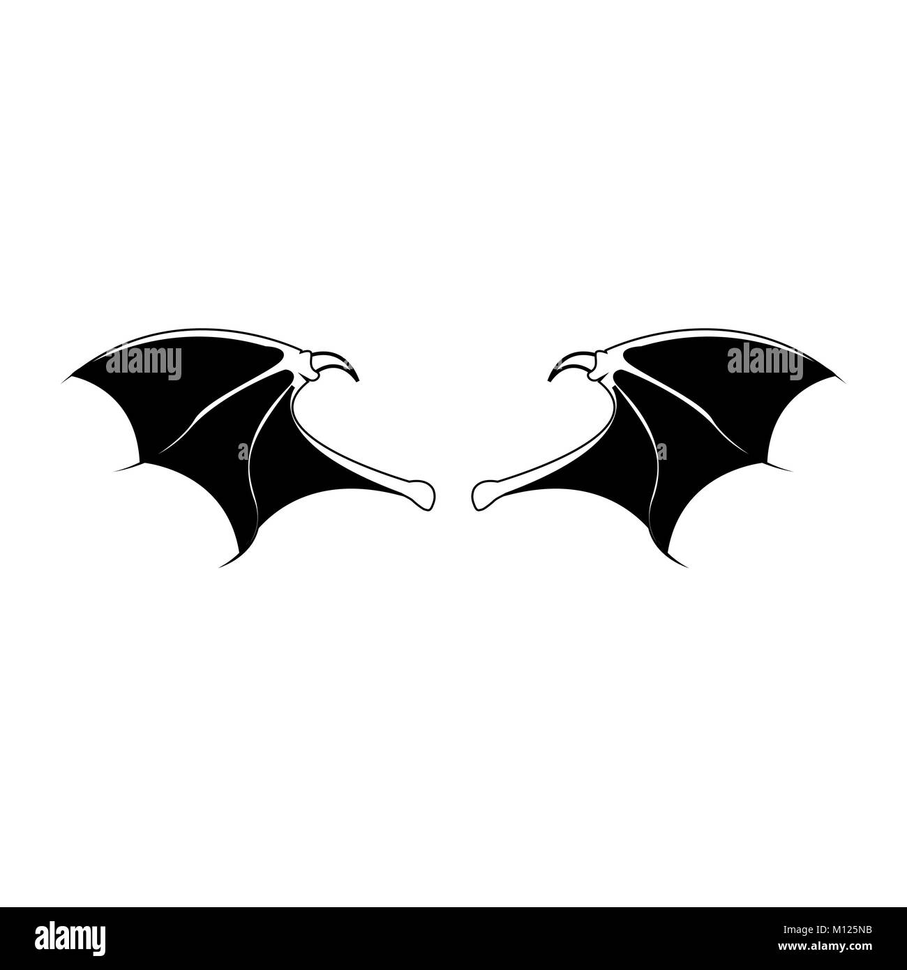 wings devil vector Stock Photo - Alamy
