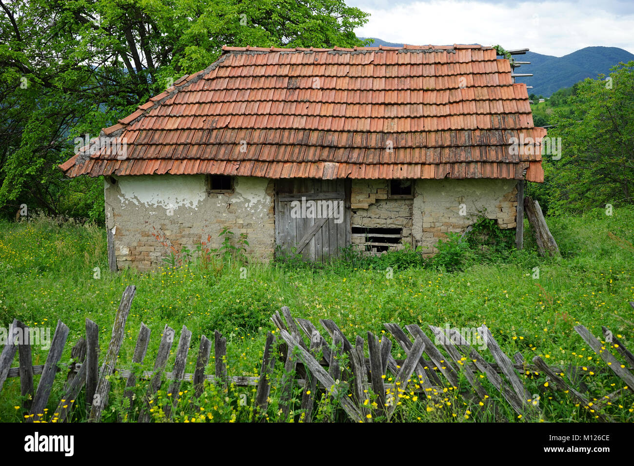 Old farm house in village in south Serbia Stock Photo - Alamy