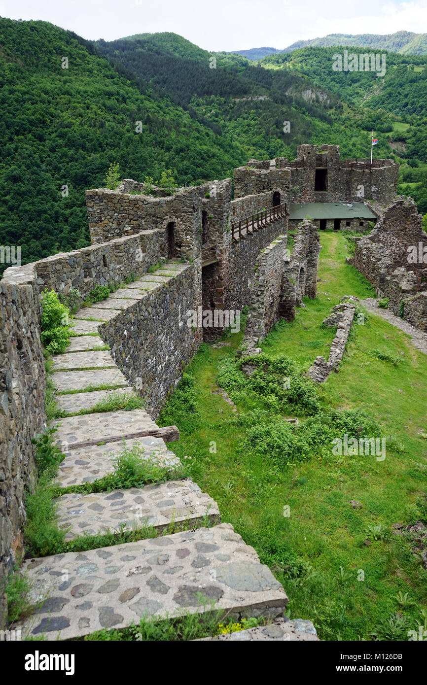 Footpath in the Maglic fortress in Serbia Stock Photo - Alamy
