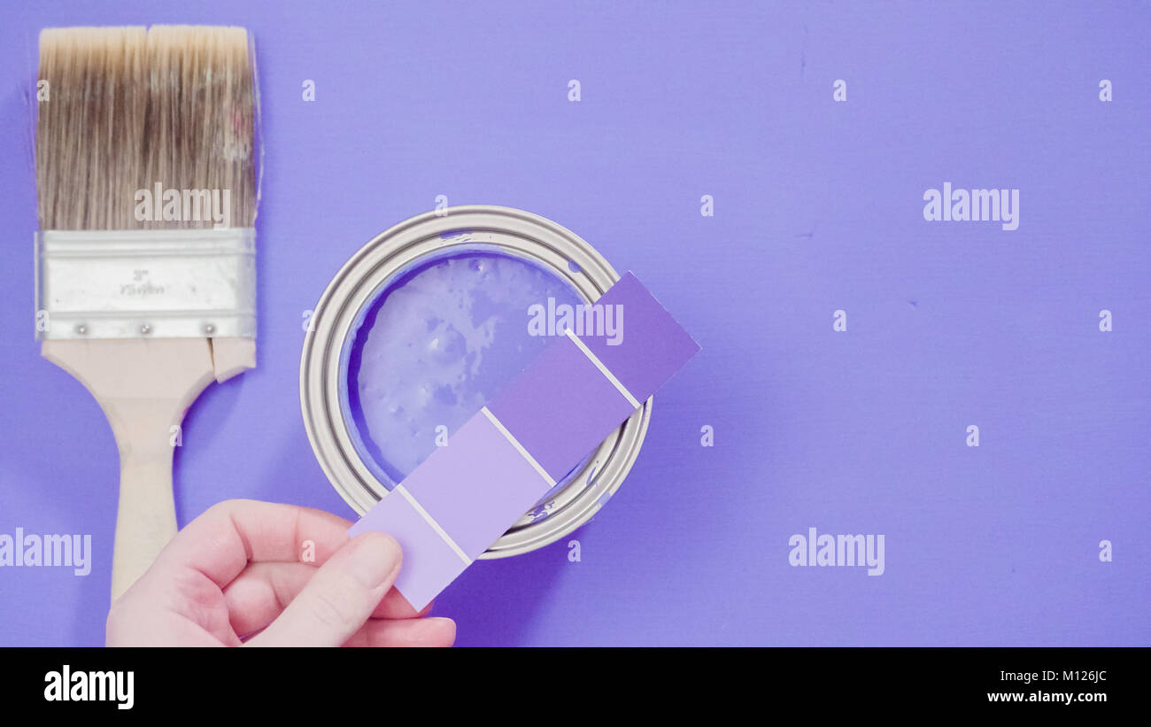 Can violet paint brush hi-res stock photography and images - Alamy
