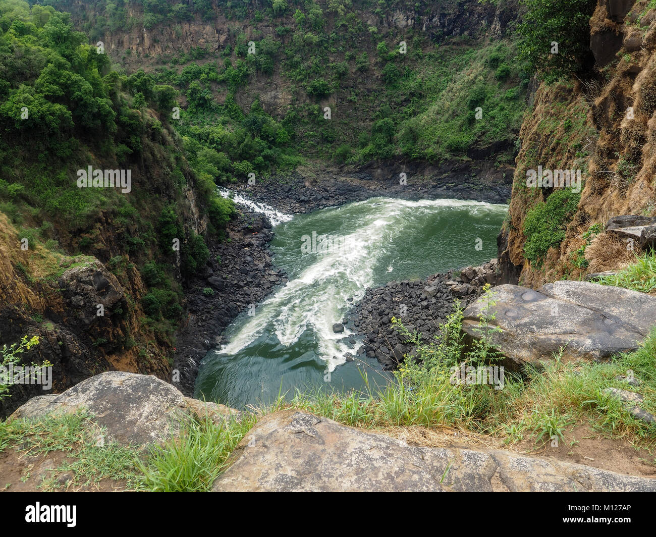 Zambezi Gorge and River in Africa Stock Photo - Alamy