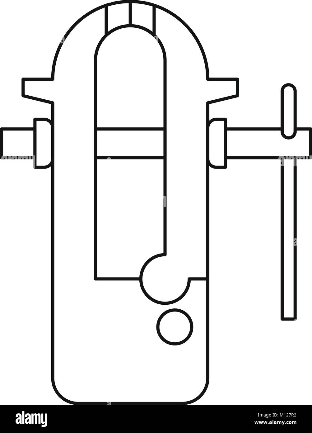 Old bench metal vise grip Black and White Stock Photos & Images - Alamy