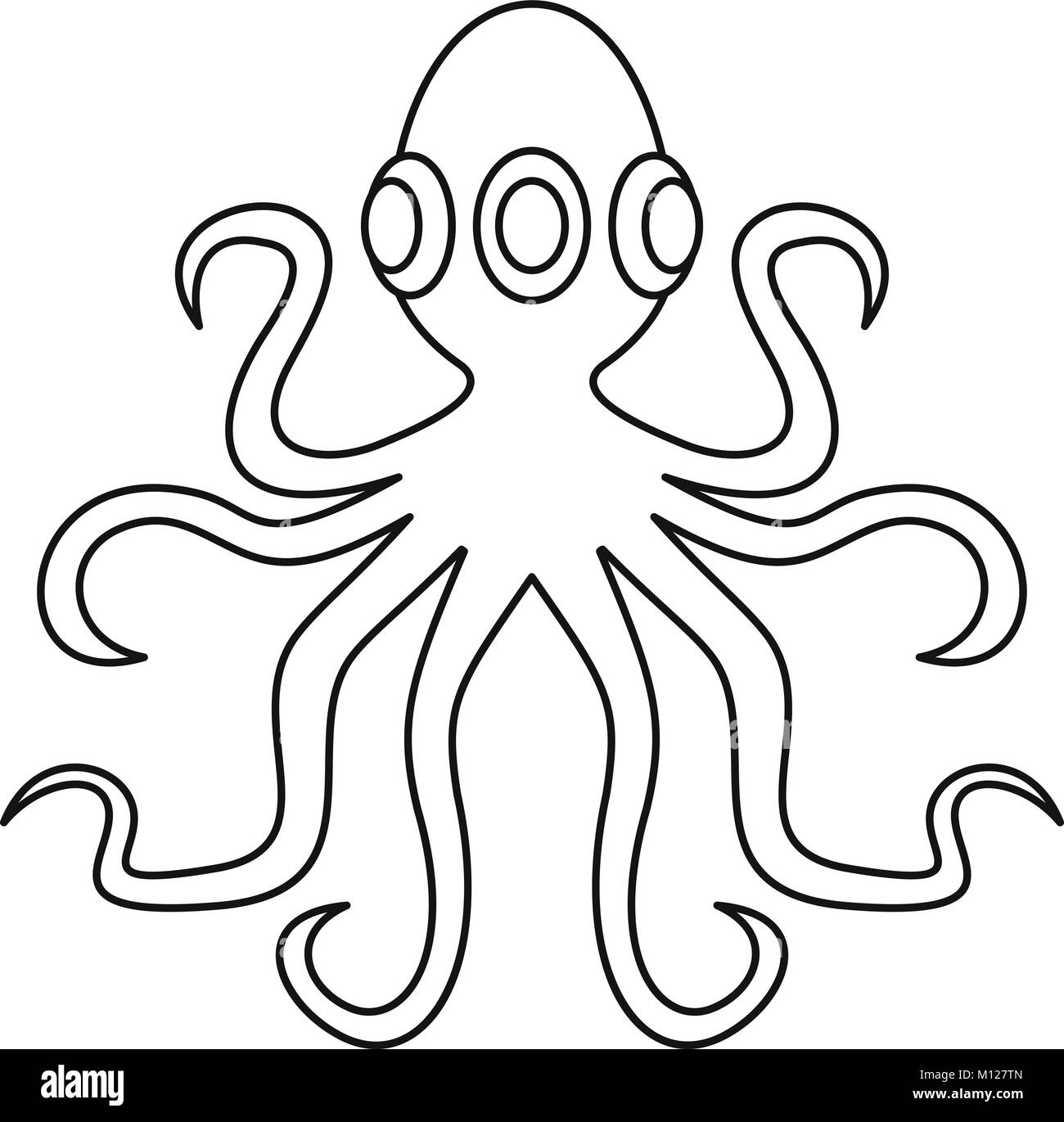 Octopus, icon outline Stock Vector Image & Art - Alamy