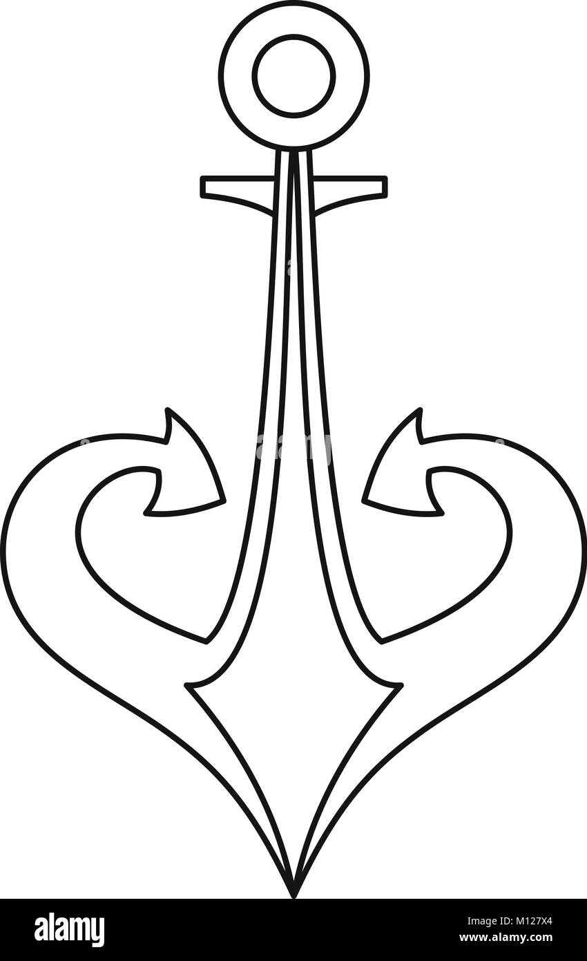 Anchor icon outline Stock Vector Image & Art - Alamy