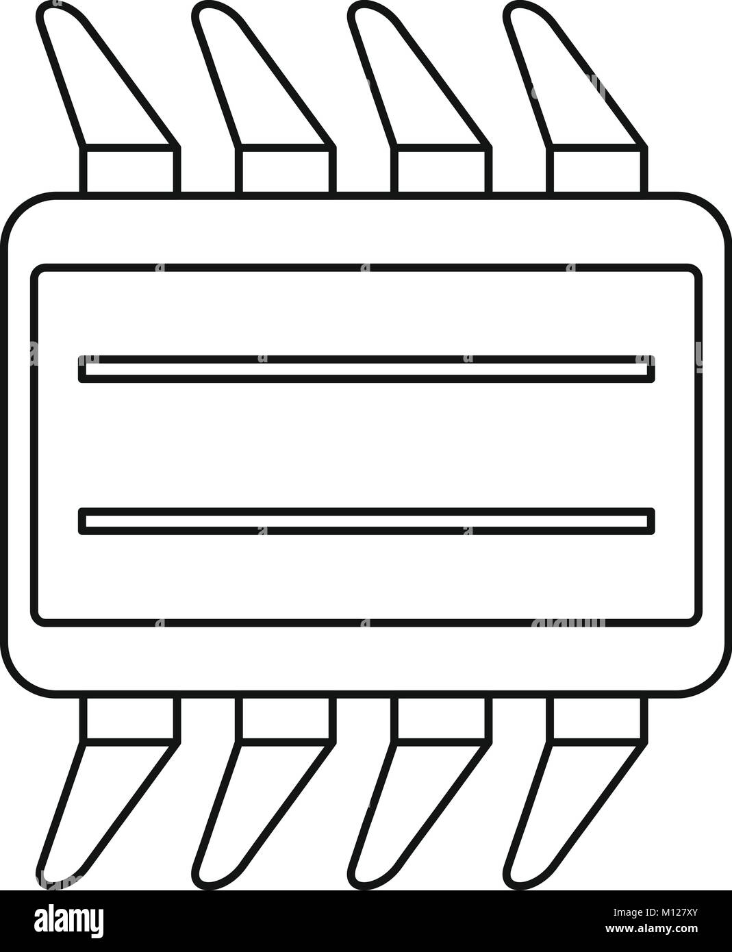 CPU icon outline Stock Vector Image & Art - Alamy