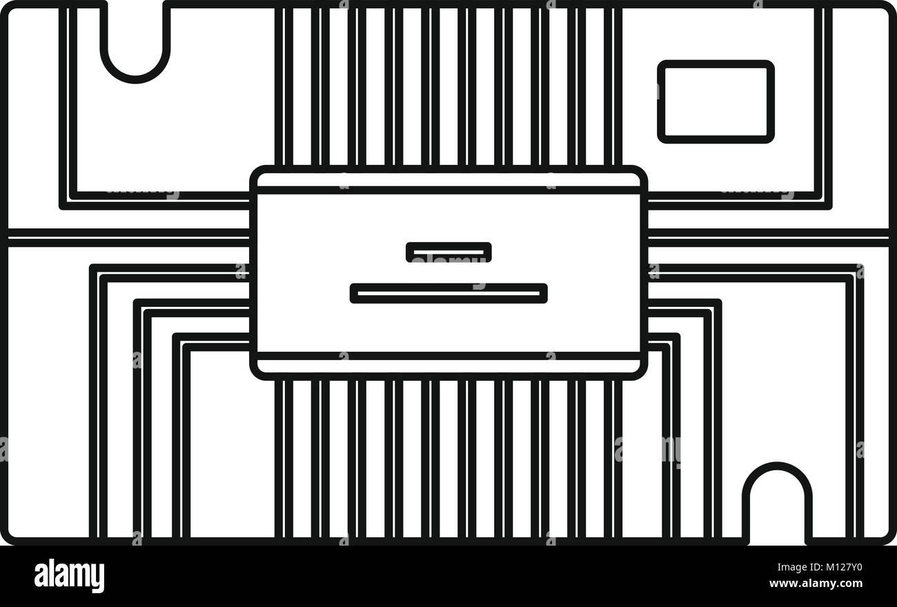 Microchip icon outline Stock Vector Image & Art - Alamy