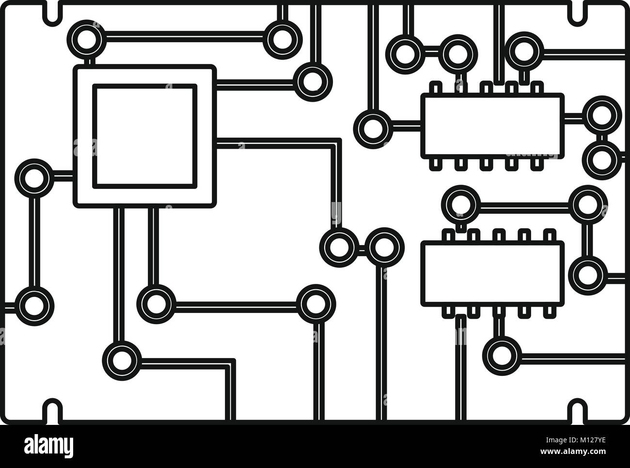 Electronic board icon outline Stock Vector Image & Art - Alamy