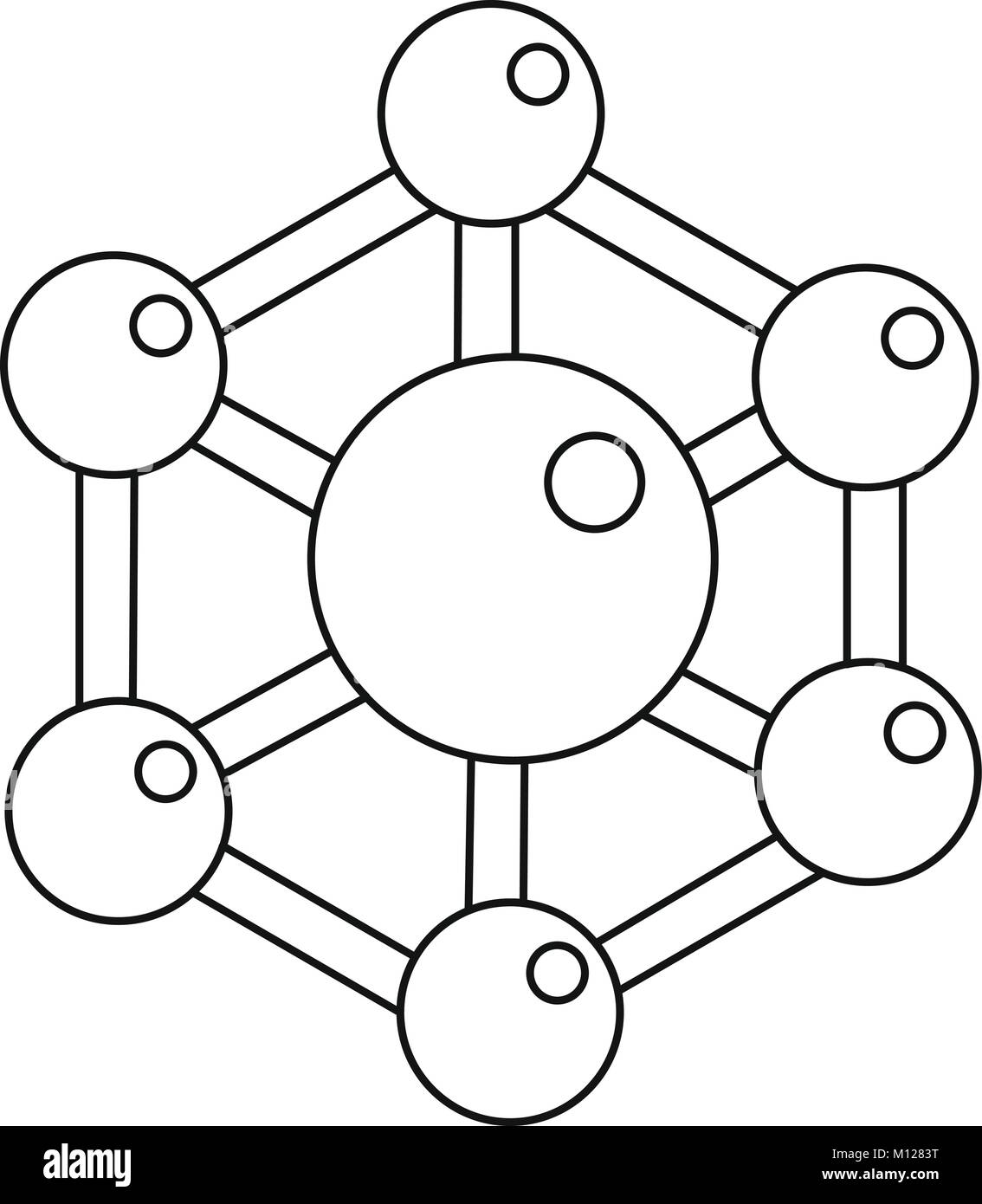 Chemical and physical molecules icon outline Stock Vector Image & Art ...