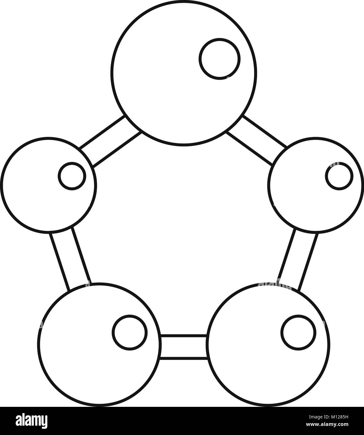 Chemical and physical molecules icon outline Stock Vector Image & Art ...