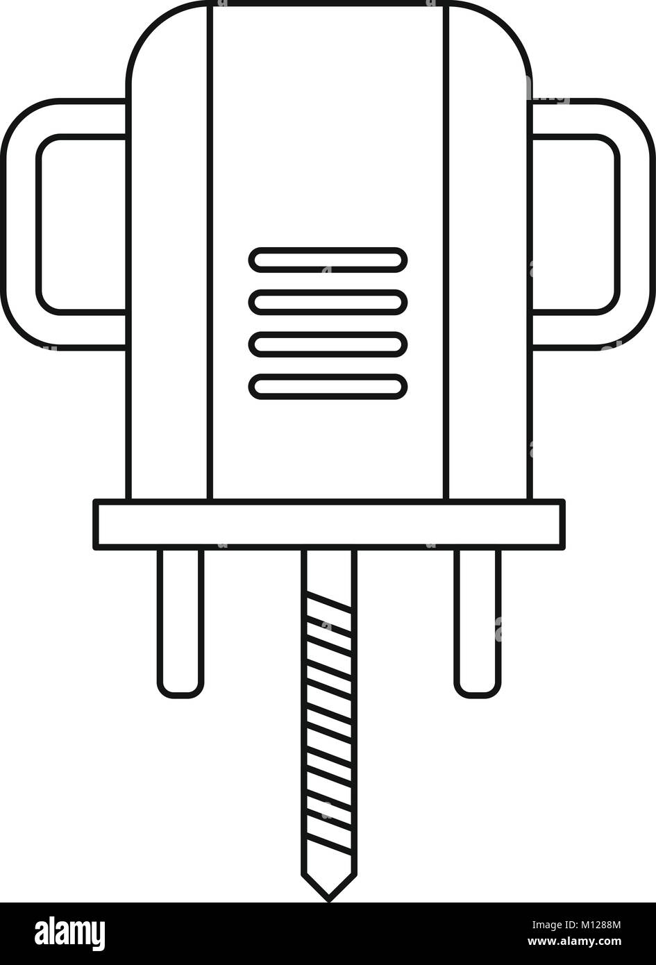 Boring drill tool icon Black and White Stock Photos & Images - Alamy