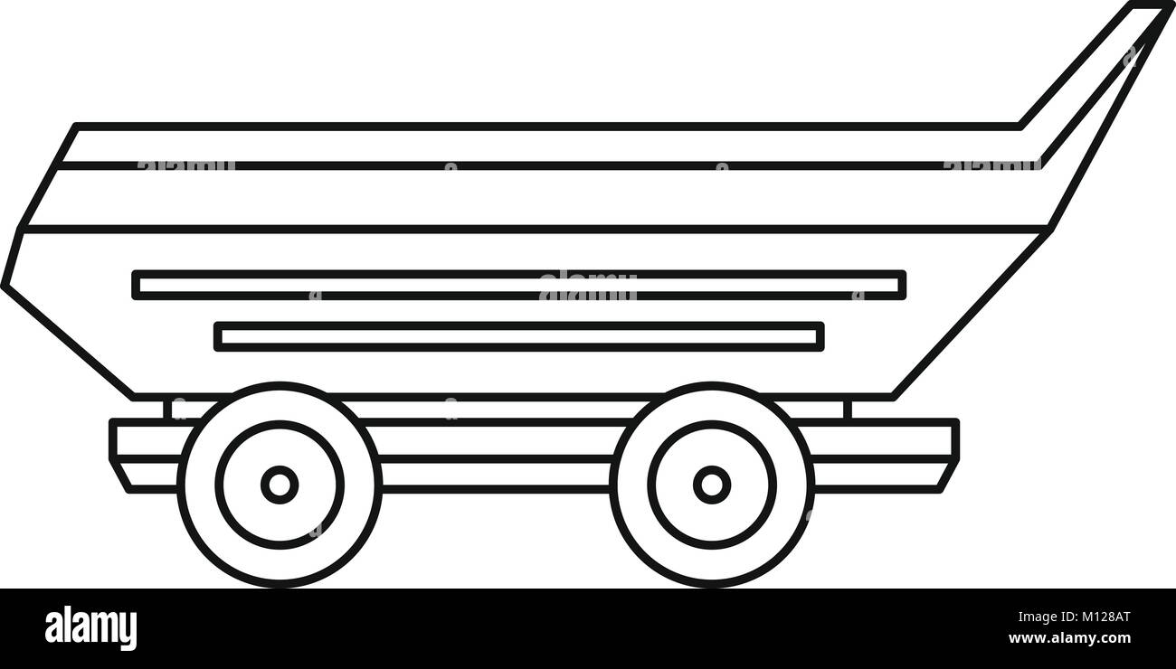 Car trailer icon outline Stock Vector Image & Art - Alamy